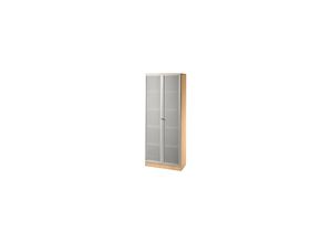 4032062026410 - Aktenschrank mit Glastüren ULM 5 OH B 800 x T 420 x H 2004 mm Buche-Dekor