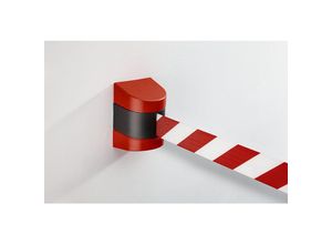 4260563721286 - Gurtabsperrung in Kunststoffkassette Schraubmontage rot   weiß Bandauszug 7700 mm kaiserkraft