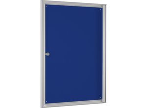 4260256790728 - Schaar - Schaukasten BxTxH 500x27x760 mm din A2 hoch Aluprofile ESG-Glas Rückwand blau inkl 10 Magnete + 1 Einstecktasche