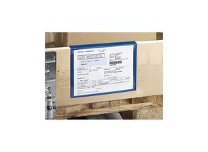 4004165000017 - Beschriftungstaschen VE 100 Stk für Holzaufsatzrahmen Papierformat DIN A5 blau kaiserkraft