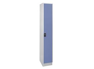 4250618248127 - Garderobenschrank 1 Abteil à 300 mm Breite lichtgrau   taubenblau