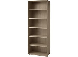 4032062018118 - eurokraft pro ANNY - Büroregal 5 Fachböden HxBxT 2156 x 800 x 400 mm Nussbaum-Dekor