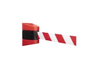 4260563721323 - Gurtabsperrung in Kunststoffkassette Magnetmontage rot   weiß Bandauszug 3500 mm kaiserkraft