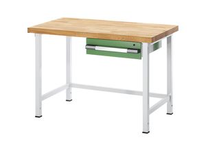 4061753031891 - eurokraft pro Höhenverstellbare Werkbank Gestellbauweise 1 Schublade Breite 1000 mm anthrazit   blau