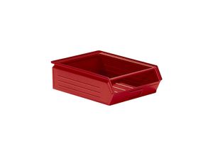 8697837505468 - Sichtlagerkasten aus Stahlblech LxBxH 504 x 310 x 145 mm mit Tragstab feuerrot ab 10 Stk kaiserkraft