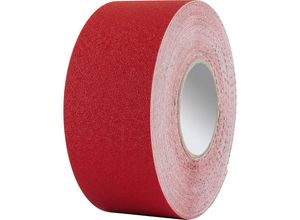 4250971523534 - Bodenmarkierband pvc staplergeeignet Rollenbreite 75 mm Rollenlänge 25 m Farbe rot Antirutsch-Oberfläche R10