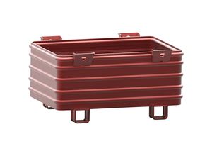 4251572700089 - Heson Schwerlast-Stapelbehälter BxL 800 x 1200 mm mit U-förmigen Füßen rot lackiert ab 10 Stk