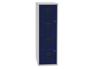 5020073741339 - Hängeregistraturschrank 413 x 40 x 1283 cm 4 Schubfächer lichtgrau blau 5020073741339 PFA4F505