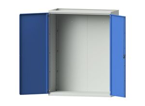 4014641095567 - eurokraft pro Schwerlastschrank JUMBO aus Stahlblech Leerschrank ohne Mitteltrennwand lichtgrau lichtblau