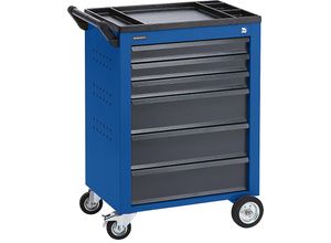 8697653674270 - eurokraft pro Werkzeugwagen 6 Schubladen mit Einzelarretierung HxBxT 930 x 630 x 410 mm blau