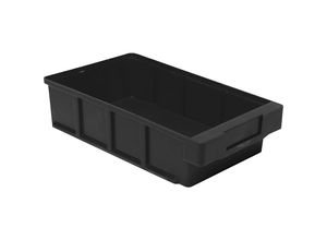 4031022068613 - Regalkasten leitfähiges pp BxTxH 186x600x83 mm Farbe schwarz ve 8 Stück inkl 1 Trennwand