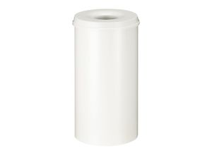 8713631001989 - Abfallsammler für den Innenbereich Volumen 50 l selbstlöschender Deckel Ø 335 x H 625 mm Stahl pulverbeschichtet weiß weiß