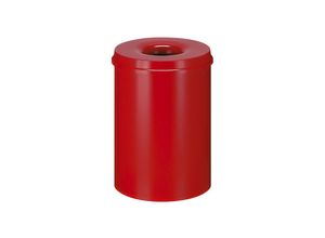 8713631001828 - Abfallsammler für den Innenbereich Volumen 30 l selbstlöschender Deckel Ø 335 x H 470 mm Stahl pulverbeschichtet rot rot