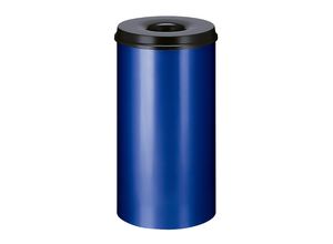 8713631014736 - Sicherheits-Papierkorb Stahl selbstlöschend Volumen 50 l HxØ 625 x 335 mm Korpus blau   Löschkopf schwarz