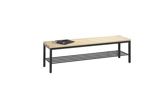 4025314597714 - Garderobenbank Basic 8051-010 Holz 150cm freistehend mit Schuhregal buche anthrazit 4025314597714 C+P-Möbel