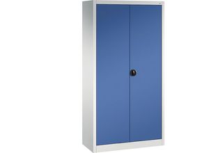 4065714656574 - Universalschrank HxBxT 1950 x 950 x 420 mm lichtgrau   enzianblau ab 3 Stk C+P