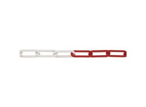 4055381241357 - PE-Gliederkette Gliederstärke 6 mm Bundlänge 10 m rot-weiß