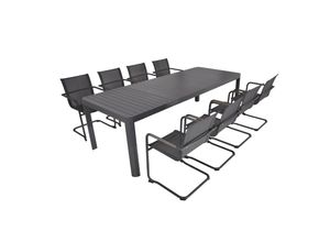 4041908130297 - 9-tlg Garten Tischgruppe Sitzgruppe Tisch Esstisch Stuhl Metall