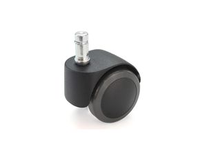 4250615206205 - Stuhlrolle Rad-Ø 50 mm VE 5 Stk mit Steckbolzen mit Klemmring schwarz 10 x 22 mm weich für harte Böden