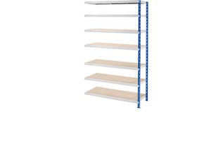 4061753093257 - eurokraft basic Großfach-Steckregal mit Spanplatten-Böden Tiefe 600 mm Anbauregal HxB 2522 x 1525 mm