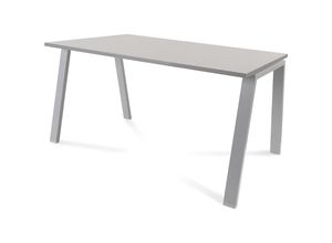 8427951003874 - Schreibtisch BLANCA Höhe 740 mm Gestell A-Form BxT 1400 x 800 mm grau   grau