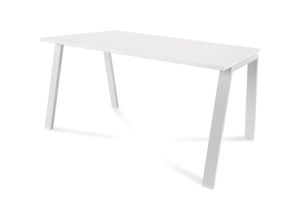 8427951004048 -  BLANCA BLANCA höhenverstellbarer Schreibtisch weißweiß rechteckig 4-Fuß-Gestell weiß 1400 x 800 cm 8427951004048 rocada