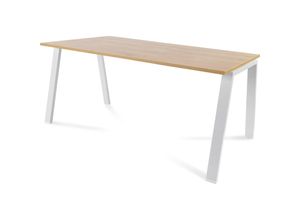 8427951004932 -  BLANCA BLANCA höhenverstellbarer Schreibtisch eicheweiß rechteckig 4-Fuß-Gestell weiß 1600 x 800 cm 8427951004932 rocada