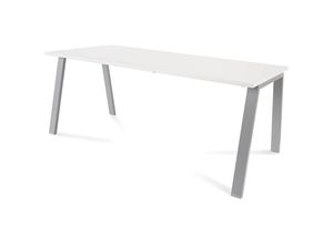 8427951005632 - Schreibtisch BLANCA HxBxT 740 x 1800 x 800 mm weiß Gestell grau