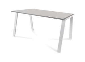 8427951004024 - Schreibtisch BLANCA HxBxT 740 x 1400 x 800 mm grau Gestell weiß