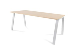 8427951005755 - Schreibtisch BLANCA HxBxT 740 x 1800 x 800 mm Buche-Dekor Gestell weiß