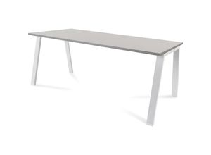 8427951005762 - Schreibtisch BLANCA HxBxT 740 x 1800 x 800 mm grau Gestell weiß