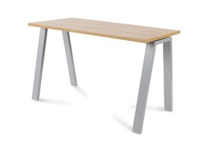 8427951002952 - Schreibtisch BLANCA Höhe 740 mm Gestell A-Form BxT 1200 x 600 mm Eiche-Dekor   grau