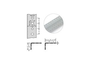 4250623729789 - Stahl-Winkelprofil für Baukastensystem 65 x 42 x 2 mm Länge 2 m lichtgrau VE 10 Stk