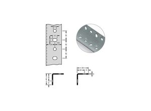 4250623752619 - Stahl-Winkelprofil für Baukastensystem 38 x 38 x 17 mm Länge 25 m verzinkt VE 10 Stk