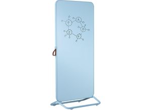 8712752104180 - Mobile Design-Schreibtafel Glasoberfläche BxH 887 x 1924 mm blau