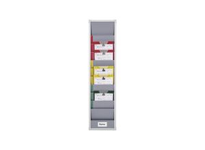 4052301007901 - Planungstafel Eichner Flexo Einzeltafel ohne Wandprofil 10 Tafelschienen für bis zu 10 Auftragstaschen B 315 x T 78 x H 1185 mm Kunststoff grau