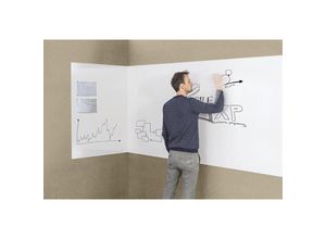 4061753044747 - eurokraft pro Endlos-Whiteboard rahmenlos Stahlblech emailliert B x H 880 x 1180 mm weiß