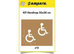 3495882410028 - ampere Schablonenset Handicapsymbol HxB 300 x 250 mm 12 Schablonen Karton