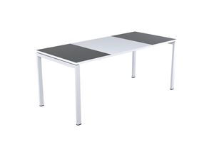 3660141250800 - Paperflow Schreibtisch easyDesk® Höhe 750 mm Breite 1400 mm Plattenfarbe anthrazit   weiß