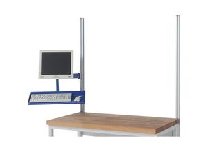 4040376992338 - Rau Schwenkarm für Arbeitsplatzsysteme Serie E mit Flachbildschirmhalter Tastatur- und Mausauflage B 645 x T 330 x H 440 mm bis 15 kg