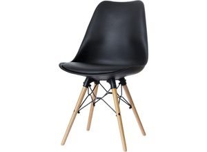 3660141230123 - Besucherstuhl Dogewood schwarz   buche ohne Armlehnen 4-Fuß-Gestell 3660141230123 2 Stück