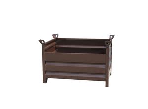 4251765312518 - Eichinger Industrie - Vollwand-Stapelbehälter LxBxH 1000x800x750mm Nutzhöhe 645 mm Traglast 1500 kg Gewicht 60 kg ral 8017