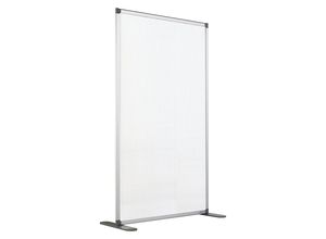 8712752109925 - Modul-Trennwand transparent HxBxT 1850 x 1250 x 500 mm Alurahmen mit Füßen