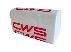 4049657003701 - CWS Faltpapierhandtücher mit M-Falzung Zellstoff 3-lagig hochweiß VE à 2500 Stk