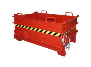 4052462043398 - eurokraft pro Baustoffcontainer BC mit Steinklammer-Entriegelung BxH 1305 x 700 mm feuerrot