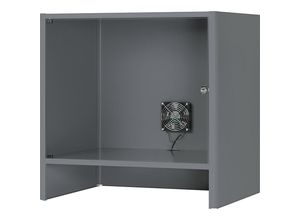 4040376046550 - Monitorgehäuse mit integriertem Aktivlüfter HxBxT 710 x 720 x 550 mm anthrazit-metallic