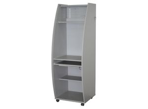 4061753050854 - eurokraft pro Computerschrank mit Kunststoffrollladen mobil Basic Variante HxBxT 1785 x 600 x 630 mm 2 Fachböden BxT 560 x 300 mm