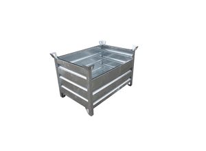 4251765312556 - Eichinger Industrie - Vollwand-Stapelbehälter LxBxH 1000x800x750mm Nutzhöhe 645 mm Traglast 1500 kg Gewicht 60 kg verzinkt