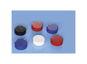 4002390046909 - MAUL Kraftmagnete VE 60 Stk Ø 34 mm Haftkraft 2 kg farbig sortiert weiß rot blau schwarz