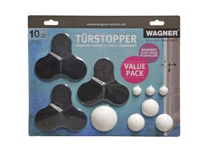 4001073082579 - Boden- Wand-Türstopper-Set 3 x Türkeil 7 x Wandstopper 10-teilig